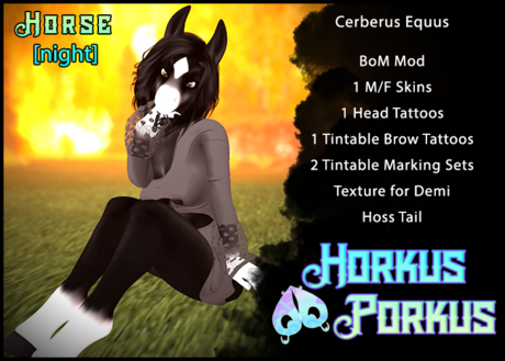 Second Life Marketplace - [HkPk] Horse for Cerb Equus - Night